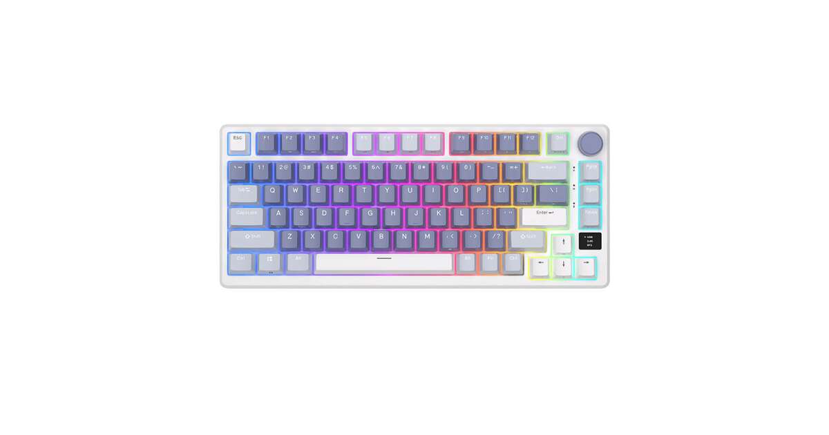 Royal Kludge RKM75 RGB (Silver Switch) Wireless Mechanical Gaming ...