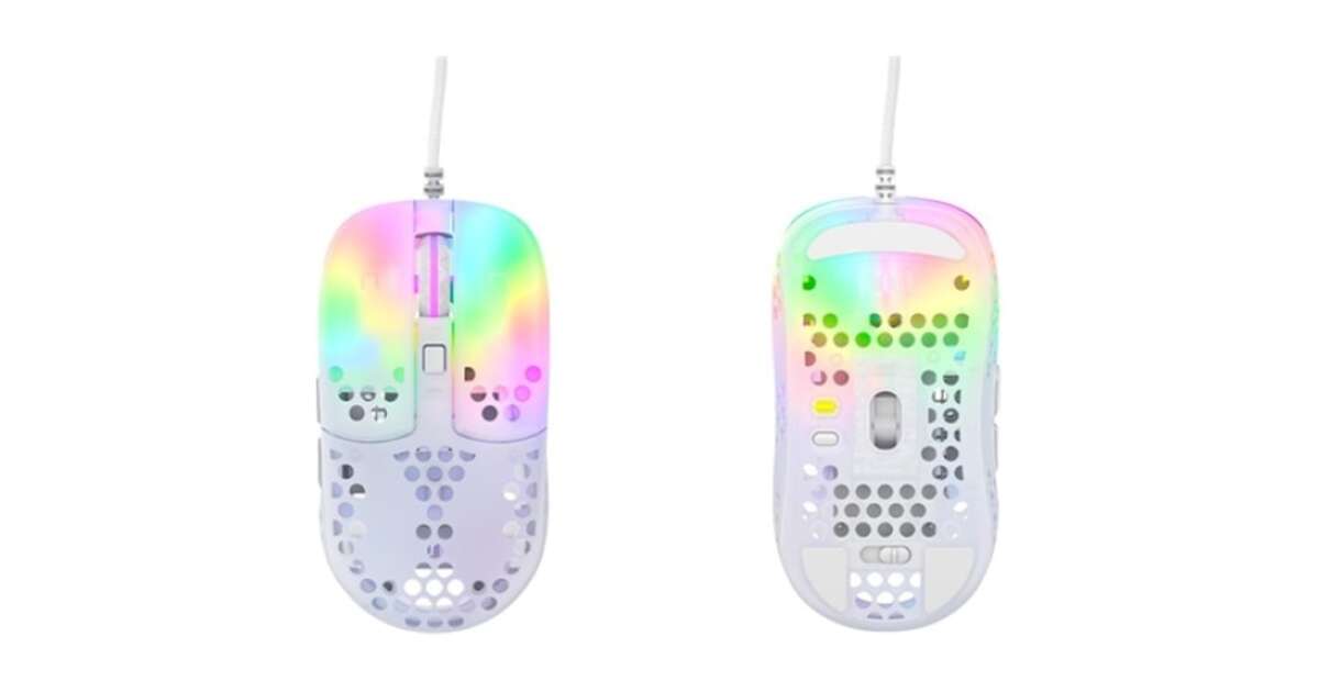 Xtrfy Mz1 Transparent MZ1-RGB-WHITE-TP Optikai Egér 16000DPI Fehér ...