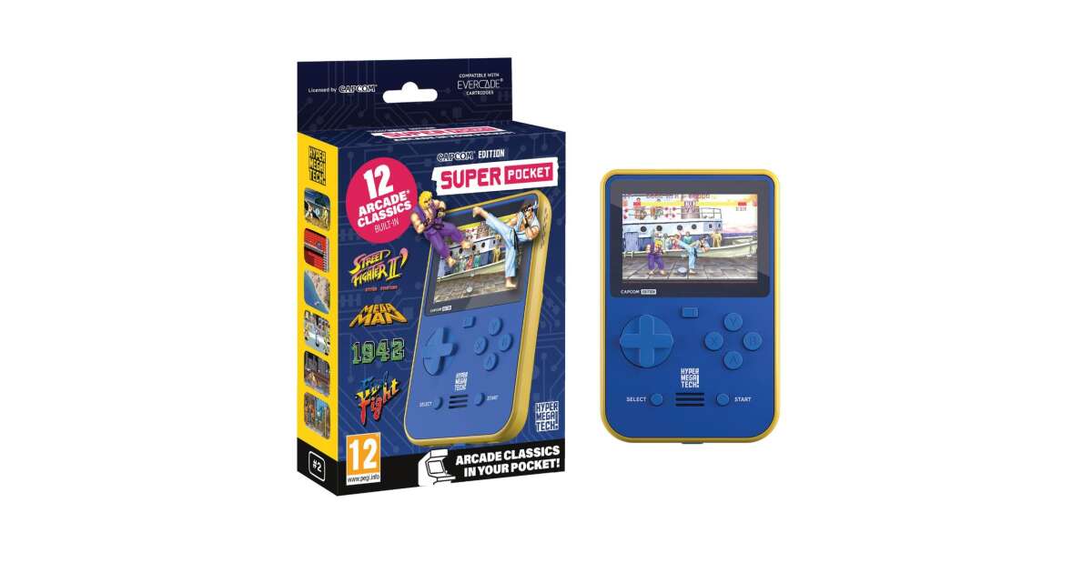 Hyper Mega Tech, Retro Gaming, 2.8" IPS, Capcom Edition, 12 beépített ...