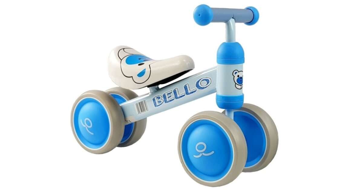 Bicicleta fara pedale, cu roti duble, pentru copii, Blue Bello MCT 5263 ...