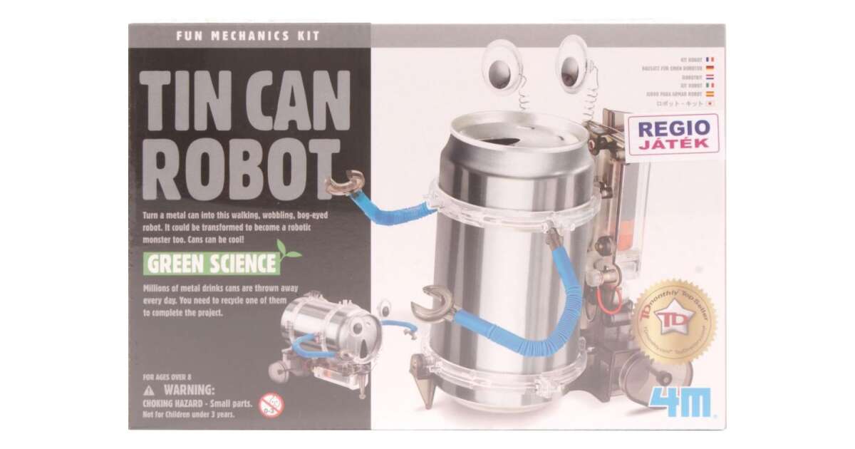 Üdítősdoboz robot kreatív építő szett (4M) | Pepita.hu