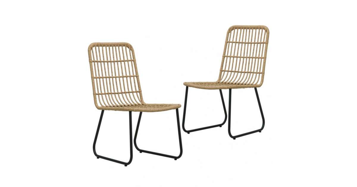 2 db tölgyszínű polyrattan kerti szék | Pepita.hu