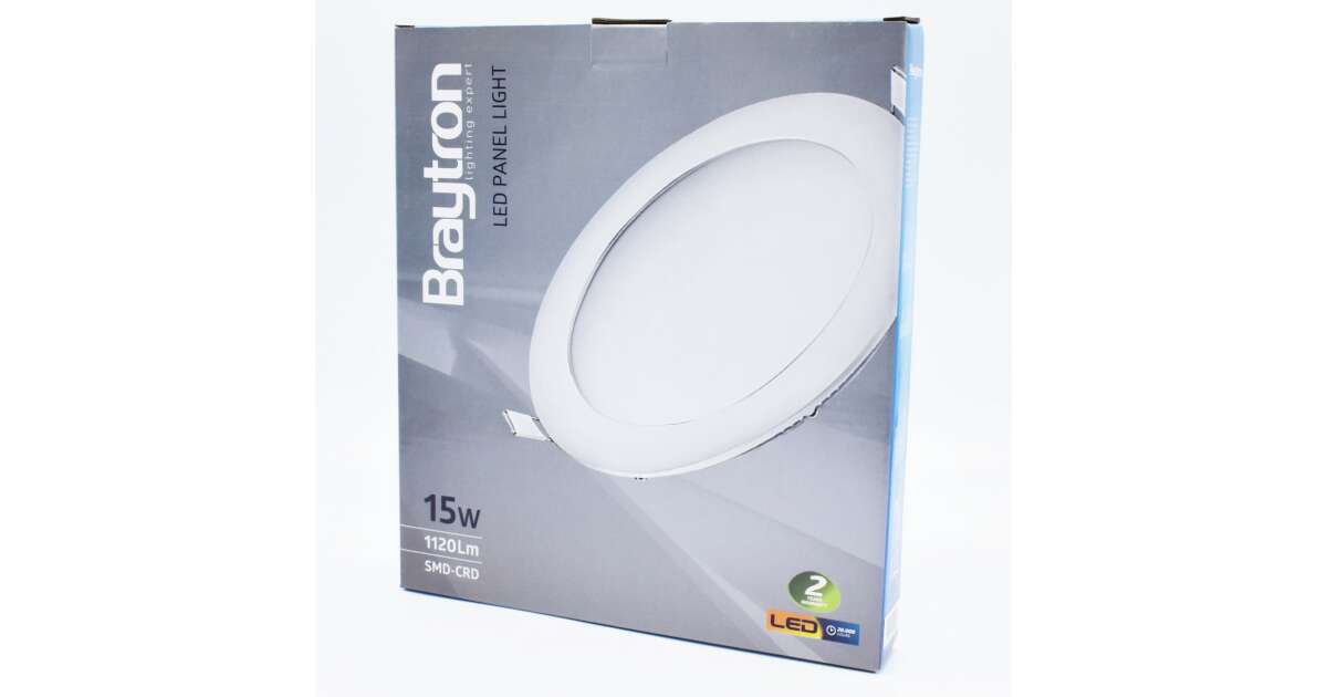 LED-Spot 15W Einbau, rund, Braytron, 1120lm, warmes Licht (3000K), weiß ...