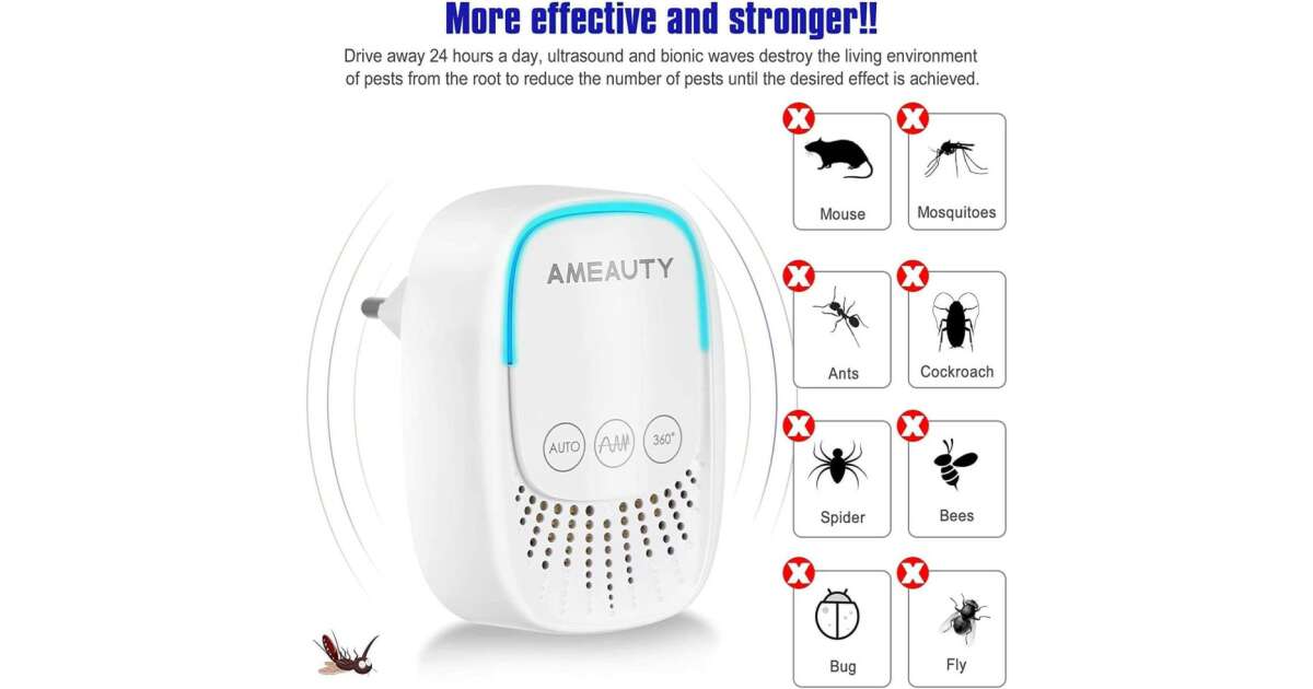 Ameauty Ultrahangos Rovar és Rágcsálóriasztó | Pepita.hu
