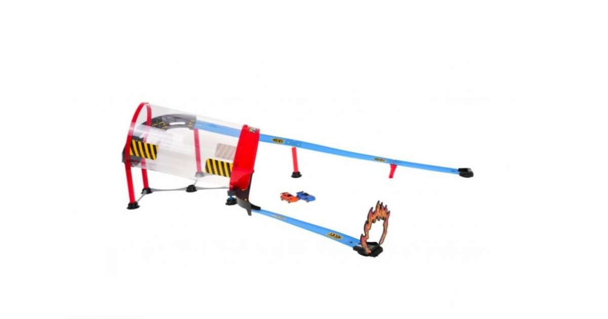 Extreme Race Track with 57 Building Blocks and Two Cars | Pepita.com