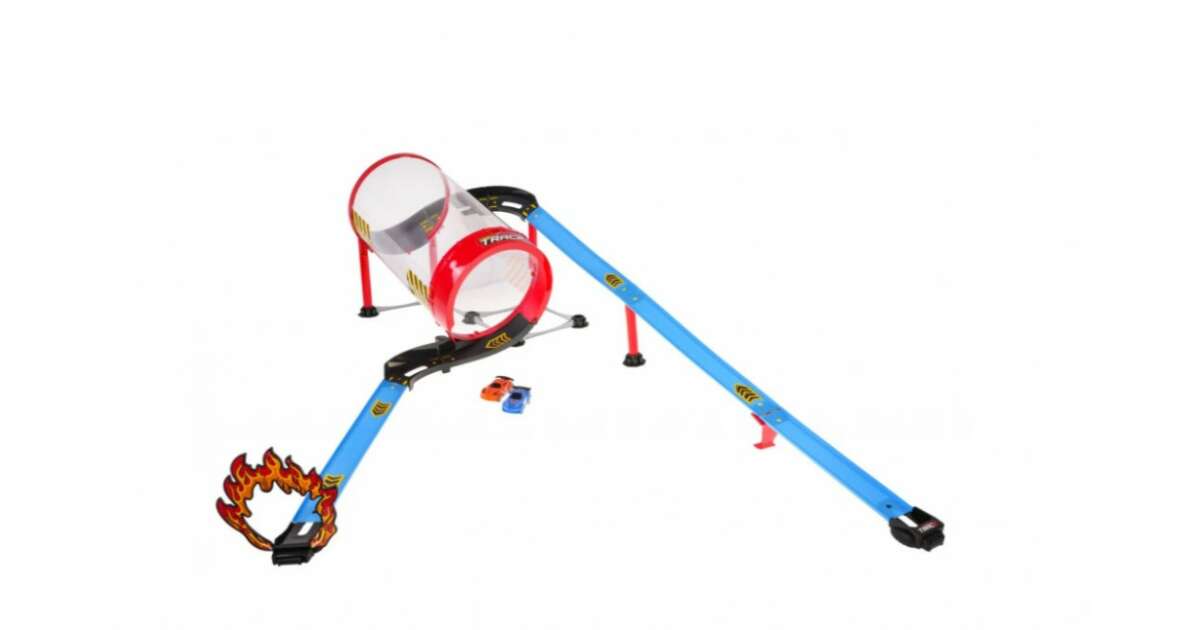 Extreme Race Track with 57 Building Blocks and Two Cars | Pepita.com