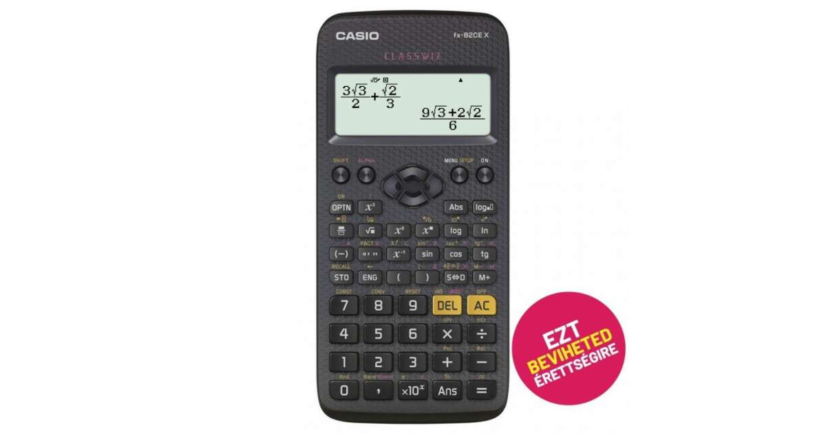 Casio FX-82CE X Tudományos számológép Black | Pepita.hu