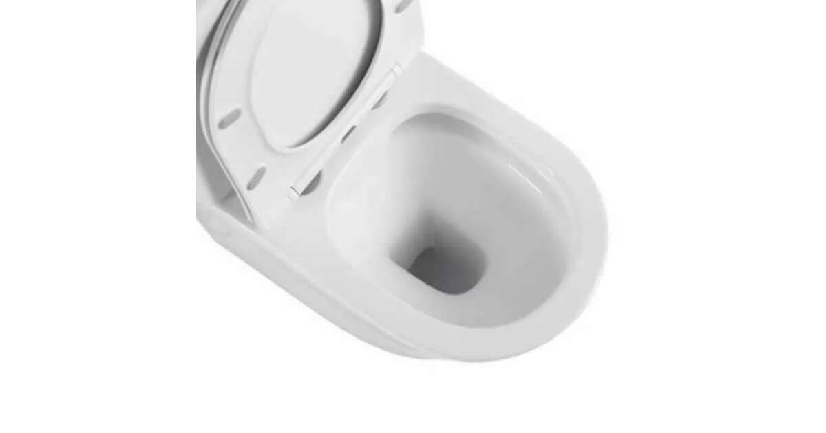 Lisa White perem nélküli mély öblítésű íves monoblokkos WC alsó/hátsó ...