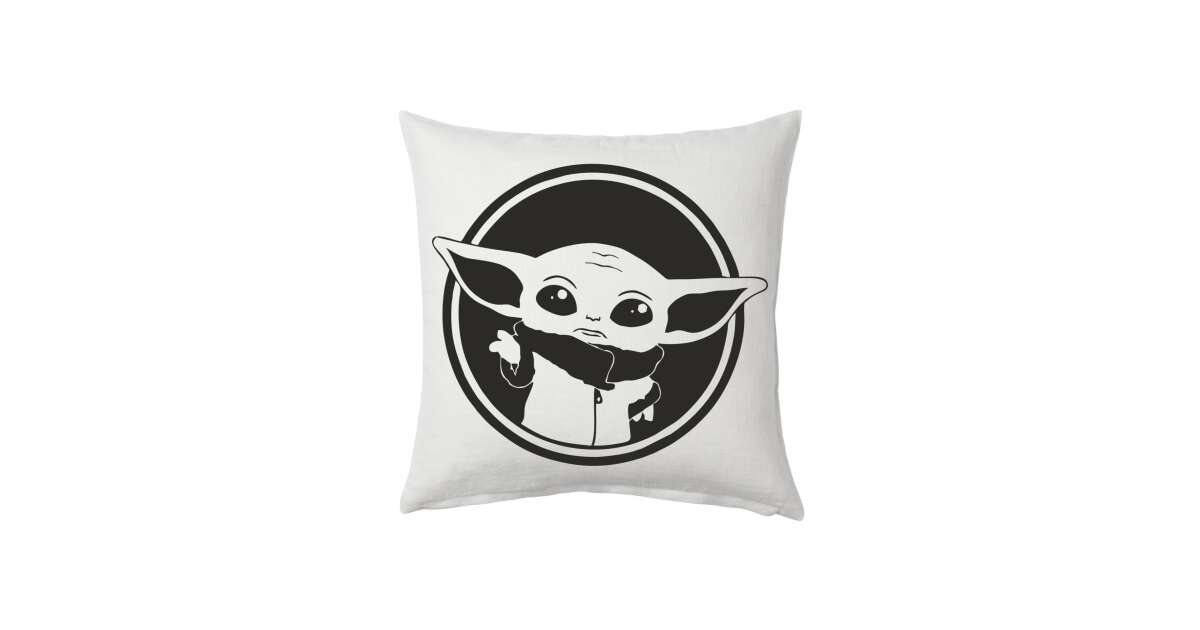 Hello Baby Yoda the mandalorian párna egyedi mintával | Pepita.hu