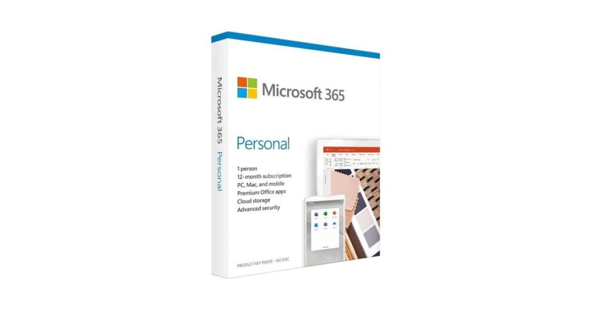 MS Office M365 Personal Hungarian Subscr 1YR EuroZone Medialess P10 ...