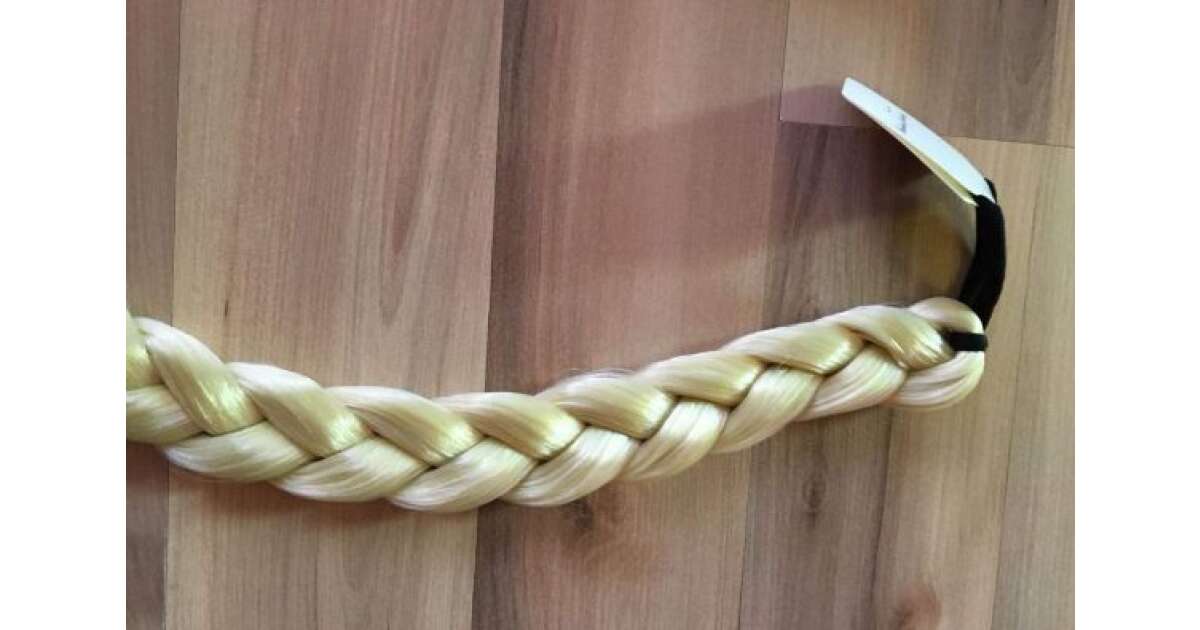PLATINA SZŐKE 613-AS Hosszú Felgumizható Szőke Hajfonat Copf Póthaj ...