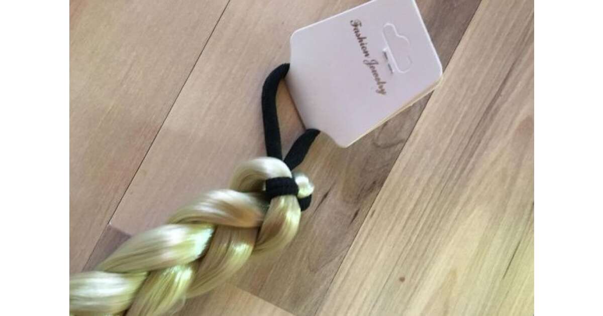 PLATINA SZŐKE 613-AS Hosszú Felgumizható Szőke Hajfonat Copf Póthaj ...