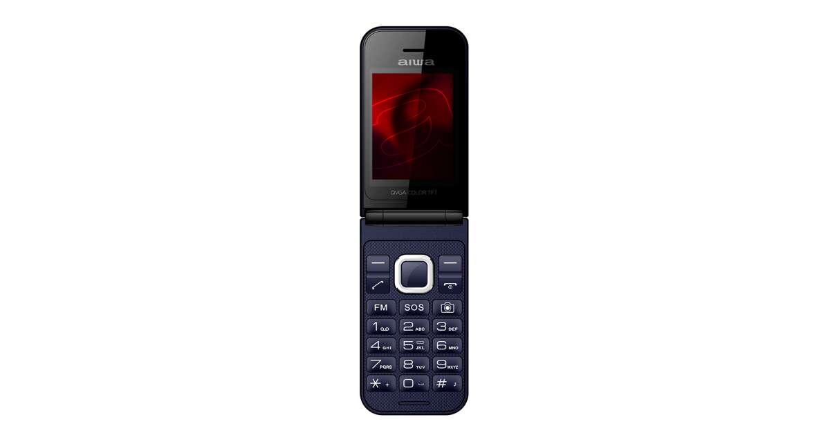Aiwa FP-24BL Dual Slim telefon mobil cu clapetă flip-out | Pepita.com