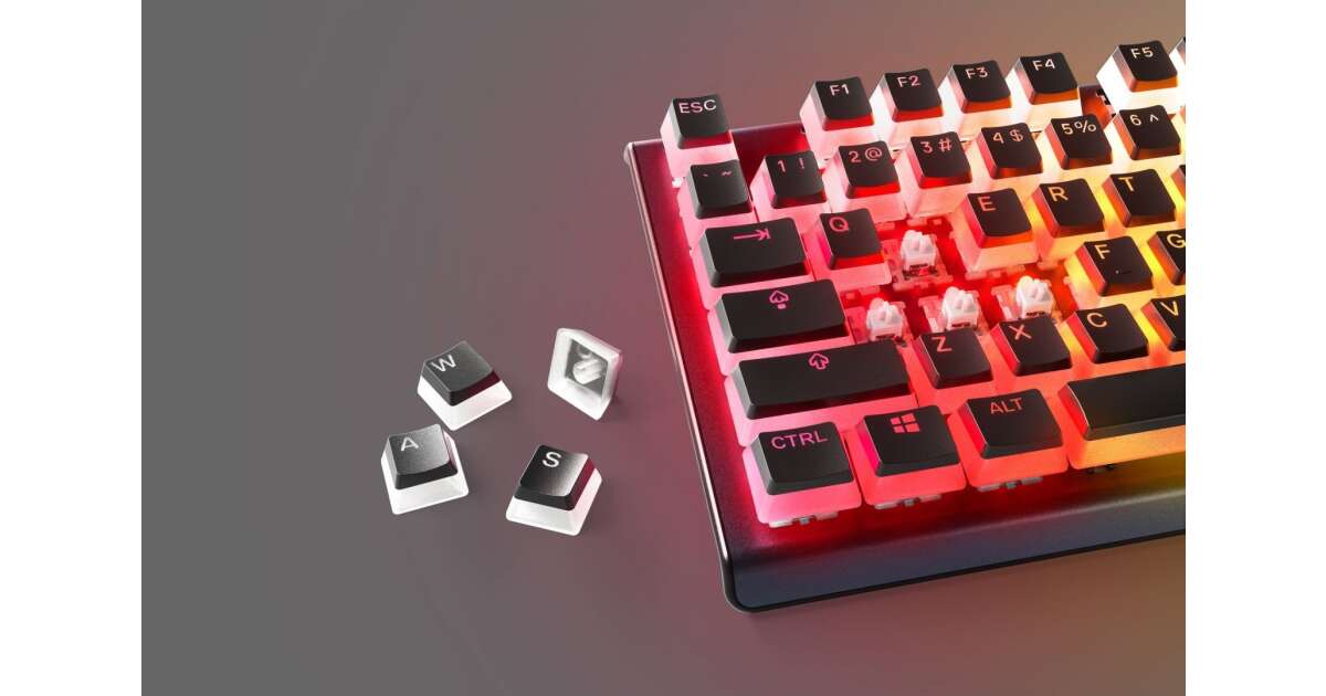 Steelseries PrismCAPS Universal Double Shot PBT Keycaps Black UK 60218 ...