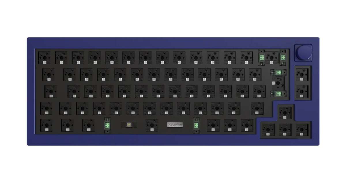 Keychron Q2 QMK Custom RGB Mechanical Keyboard Barebone ISO Knob Navy ...