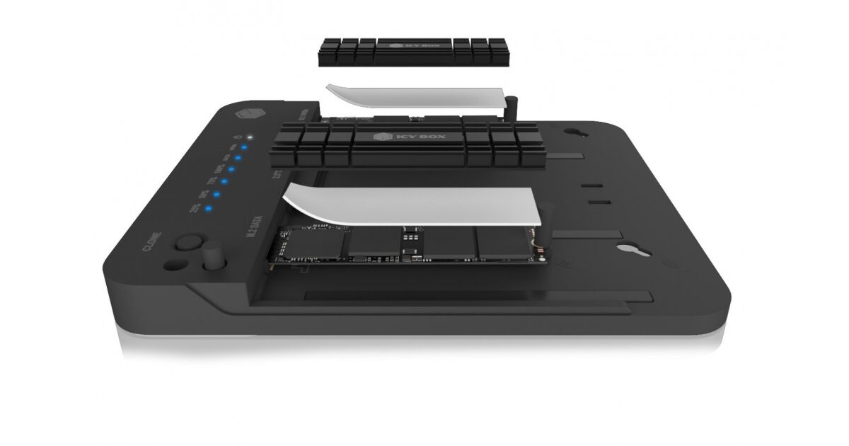 Raidsonic IcyBox IB-2915MSCL-C31 CloneStation & DockingStation for M.2 ...
