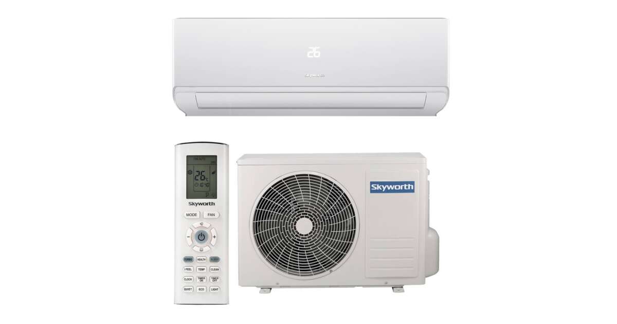 Skyworth Vela 2,6 kW monosplit, magas oldalfali klíma szett, A++, WiFi ...