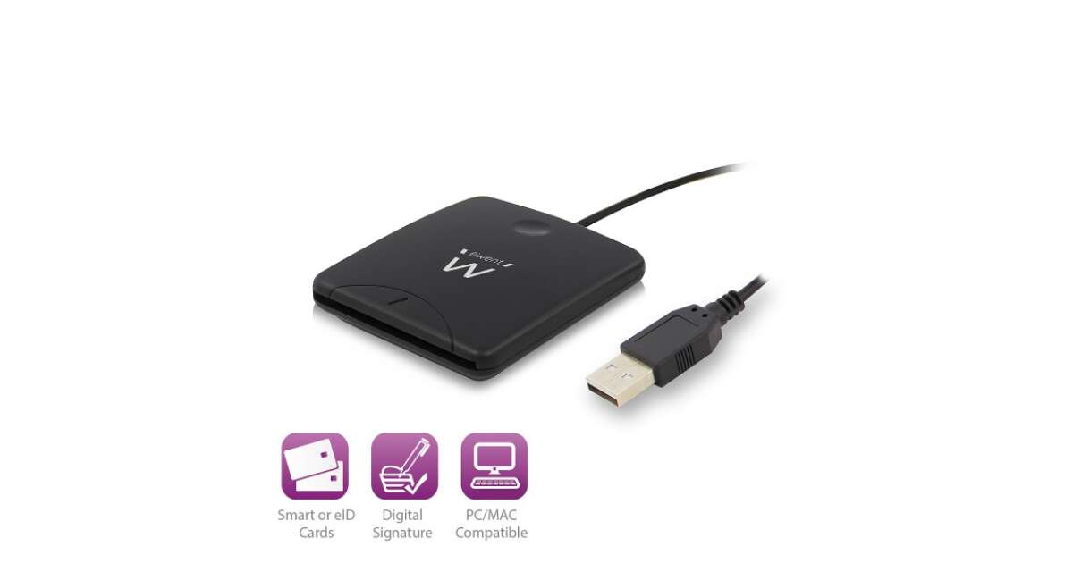 Ewent Smart Card ID Reader Black EW1052 | Pepita.hu