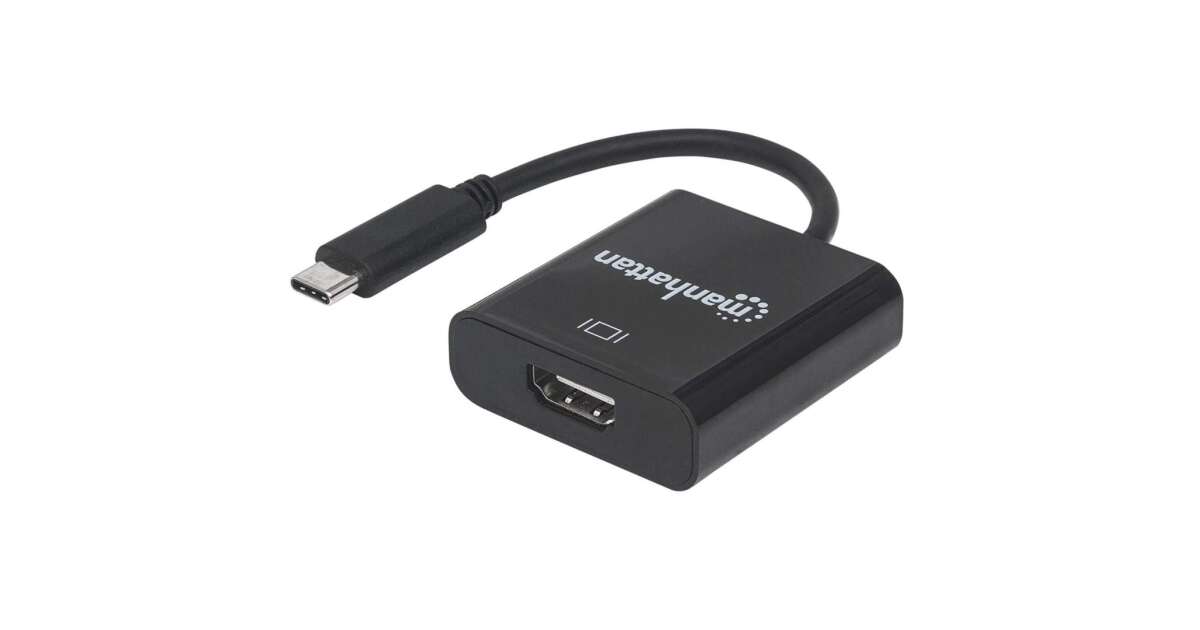 Manhattan USB-C Male to HDMI Female Adapter Black 151788 | Pepita.hu