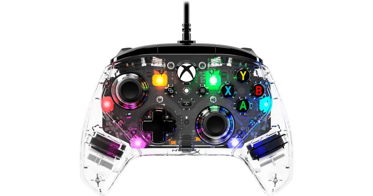 HP HyperX Clutch Wired Gaming RGB Xbox Gamepad Clear 7D6H2AA | Pepita.hu
