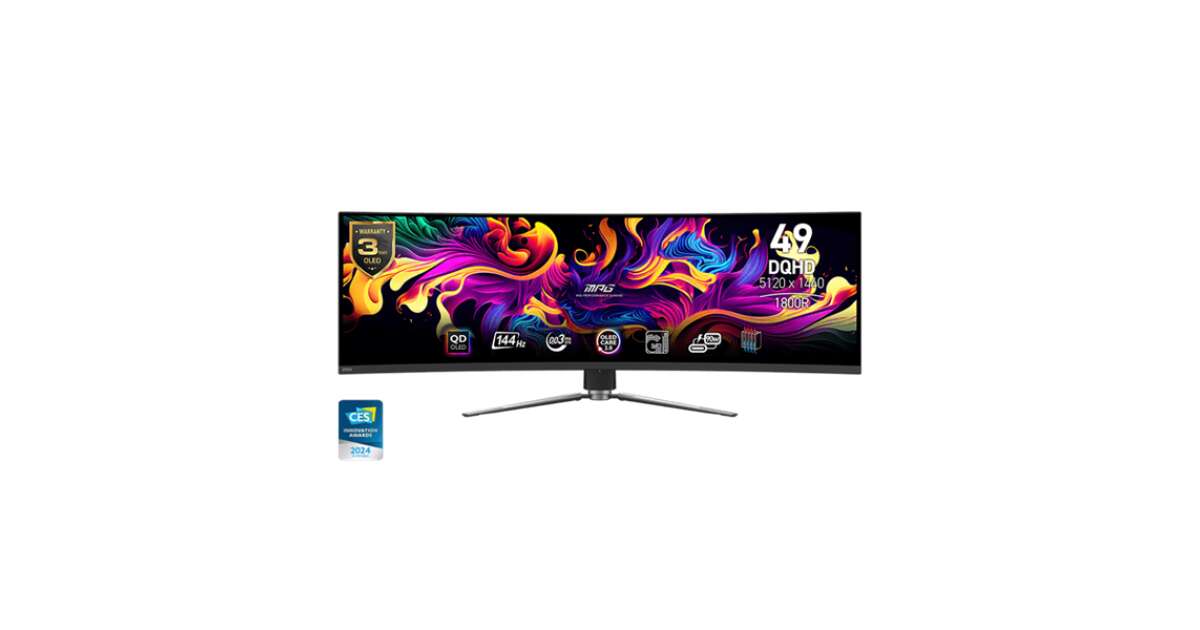 MSI MPG 491CQP QD-OLED DQHD Curved Gaming Monitor | Pepita.com