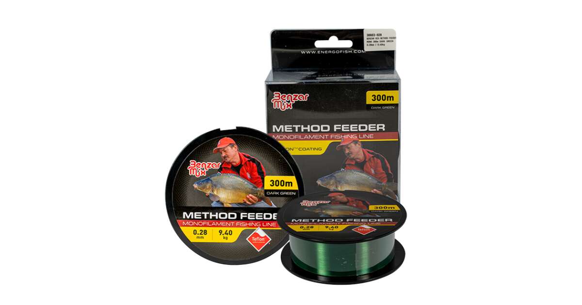 Benzar method feeder mono dark green 600m 0.20mm monofil zsinór | Pepita.hu