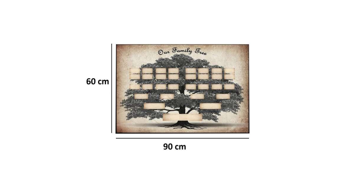 Családfa Plakát - 5 Generáció - 60x90 cm | Pepita.hu