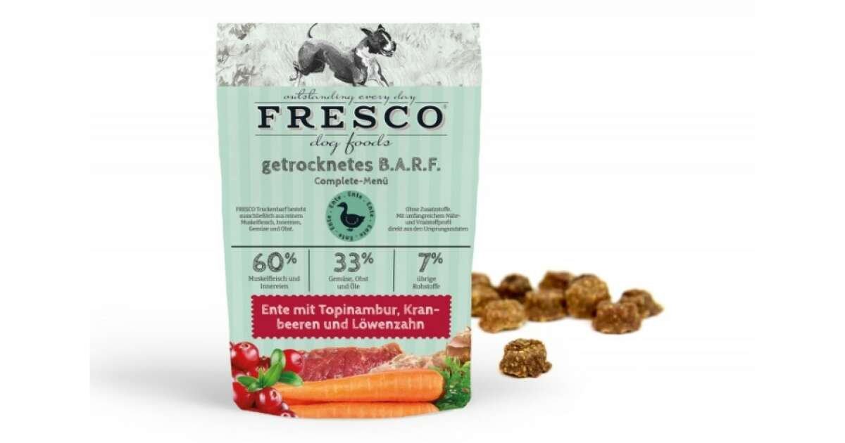 Fresco szárított BARF Komplett Menü - Kacsa 1 kg | Pepita.hu
