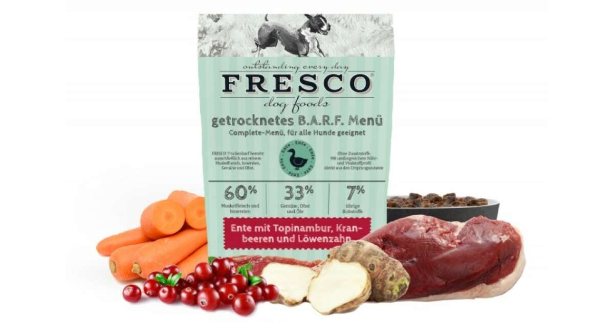 Fresco szárított BARF Komplett Menü - Kacsa 1 kg | Pepita.hu