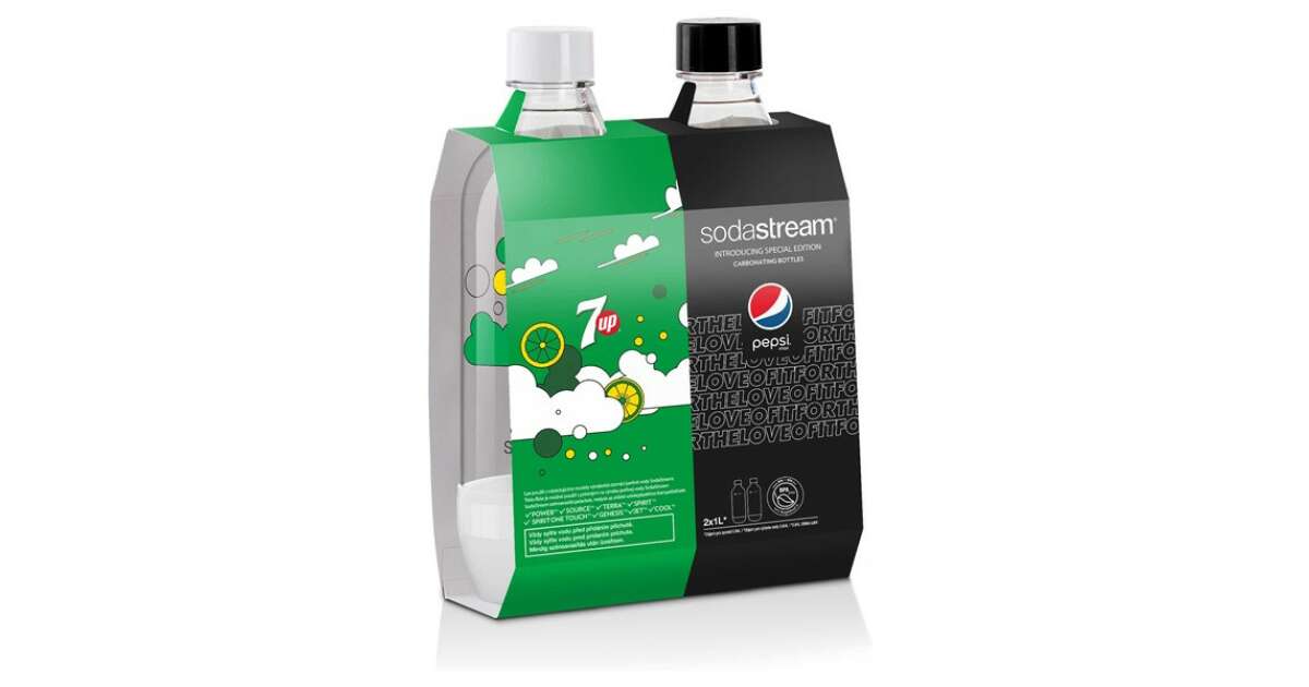 SodaStream duo Pepsi max & 7up 1l-es műanyag palack csomag | Pepita.hu