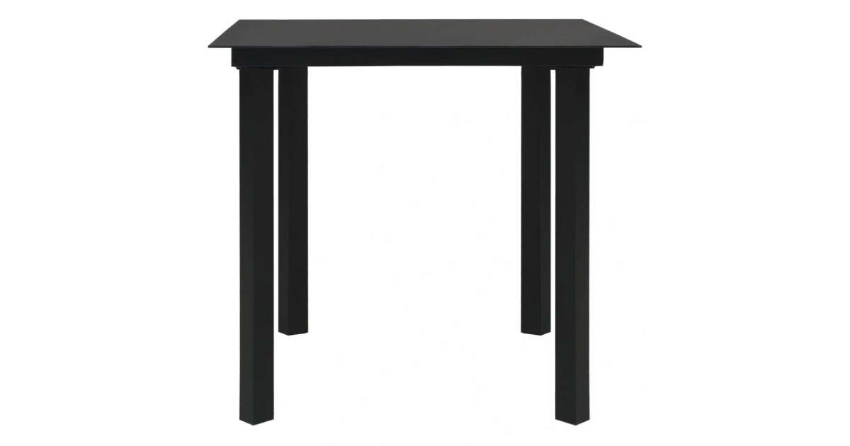 3 részes fekete PVC rattan kültéri étkezőgarnitúra | Pepita.hu