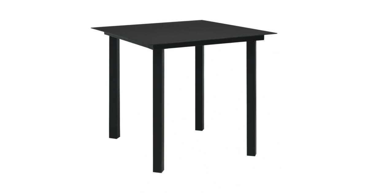 3 részes fekete PVC rattan kültéri étkezőgarnitúra | Pepita.hu