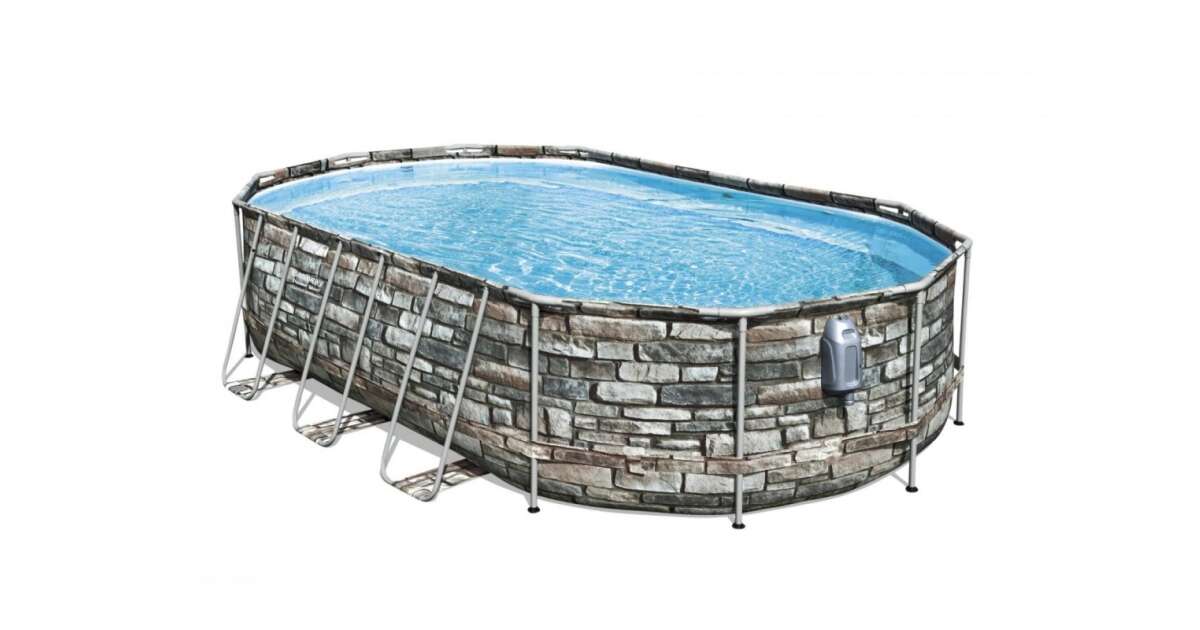 Bestway Power Steel Comfort Jet series oval pool set, 610 x 366 x 122 ...