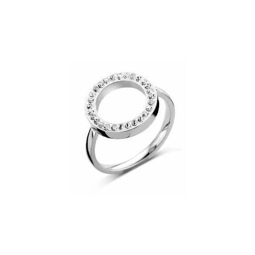 Victoria Silberfarbener Ring mit weißem Stein | Pepita.com