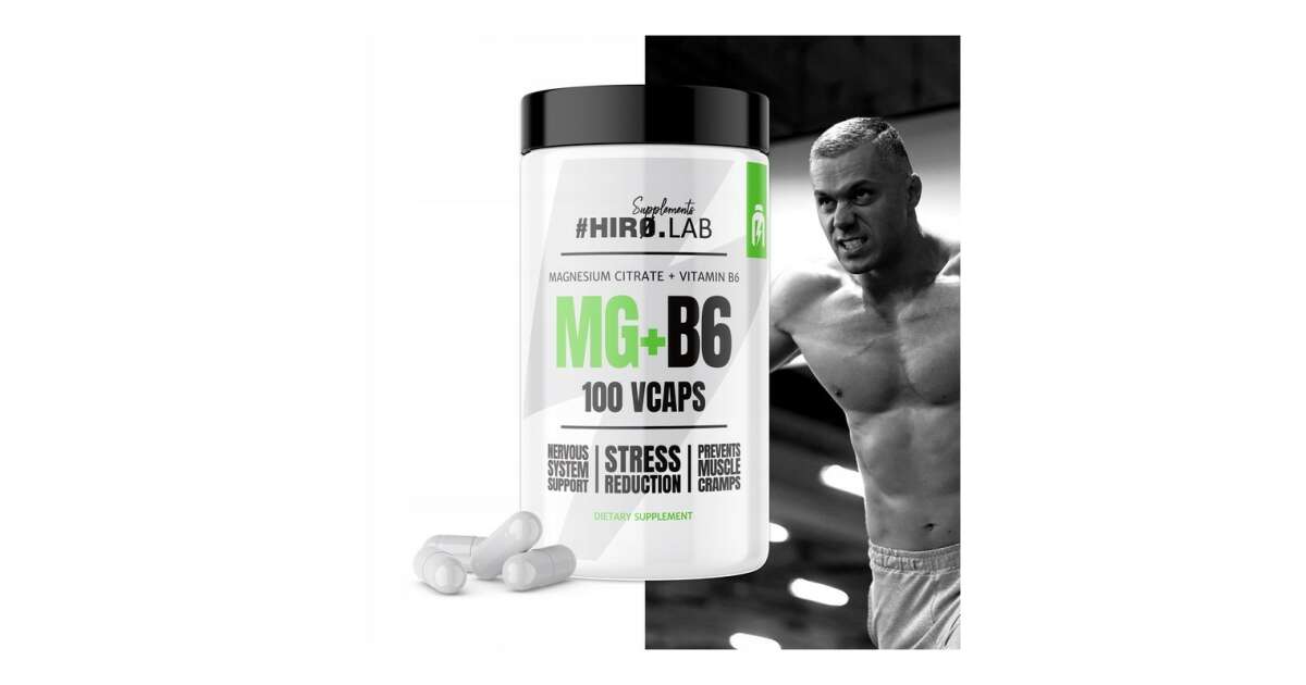 HiroLab magnézium-citrát + B6-vitamin - 100 kapszula | Pepita.hu