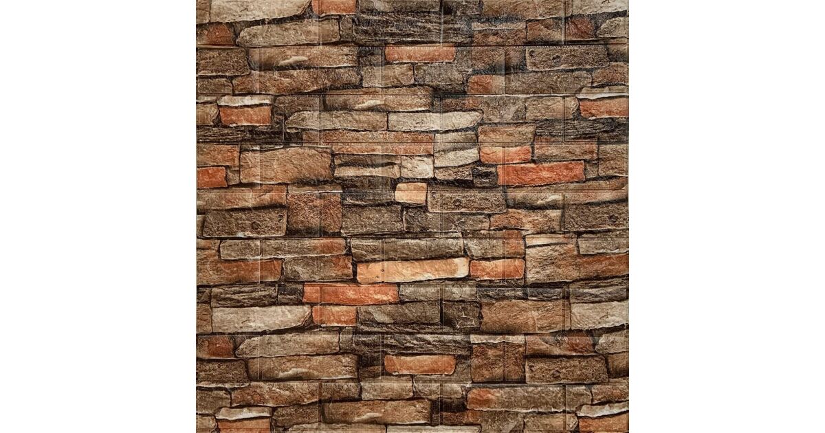 3D Tégla Öntapadós Falburkolat - 70x77 cm | Pepita.hu