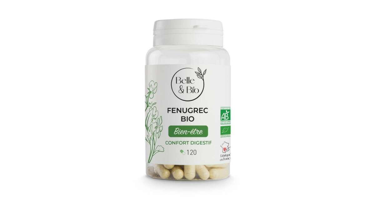 Belle&Bio Schinduf Bio, Fenugrec Organic, 120 capsule | Pepita.com