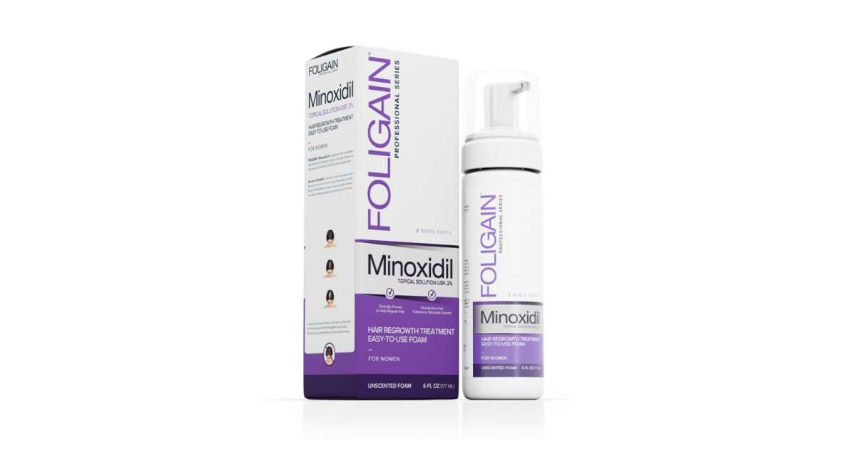 FOLIGAIN MINOXIDIL 2% Spuma regenerare par pentru Femei (177ml) 3 luni ...