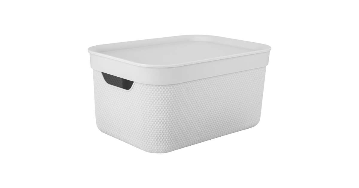 ROTHO JIVE DECO MŰANYAG TÁROLÓ DOBOZ, 5L - FEHÉR | Pepita.hu