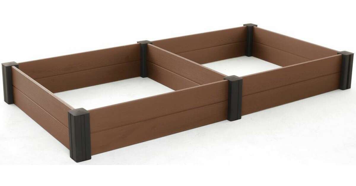 KETER VISTA MODULAR DUO BROWN műanyag emelt ágyás, barna színben ...