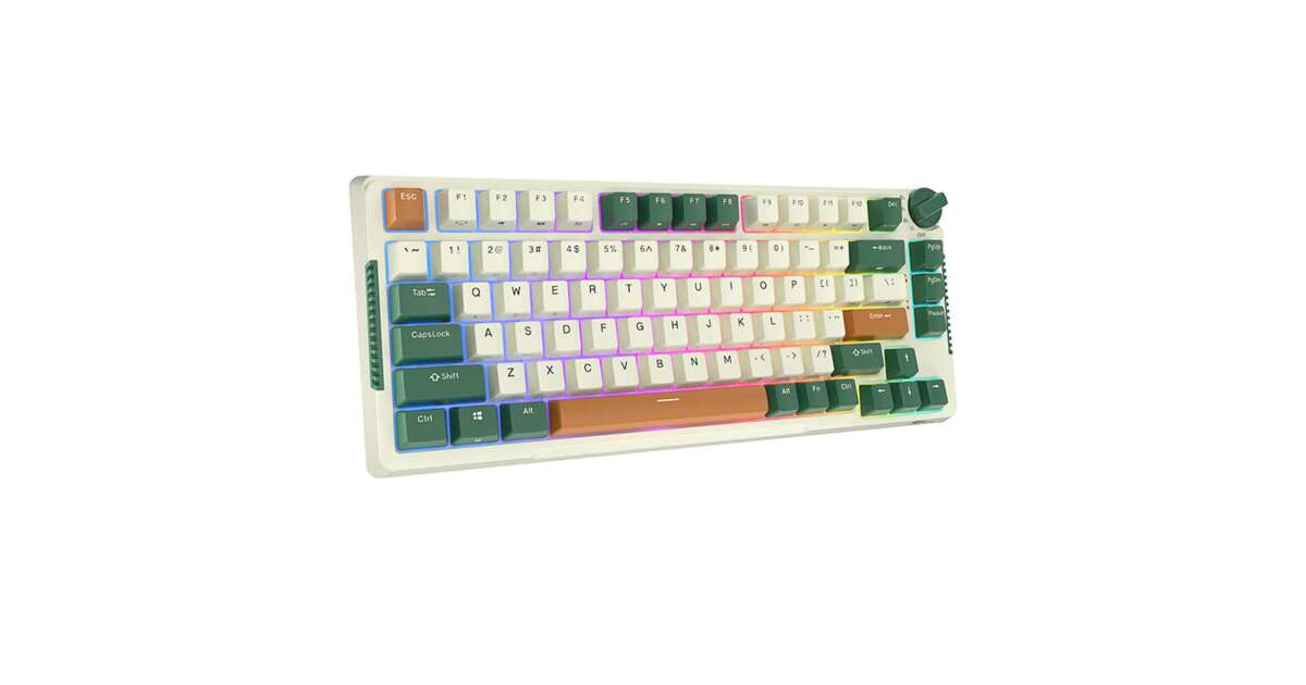 Vezeték nélküli mechanikus ANGOL billentyűzet Royal Kludge RKH81 RGB ...