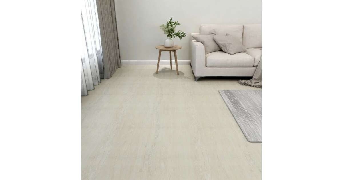 20 db krémszínű öntapadó PVC padlólap 1,86 m² | Pepita.hu