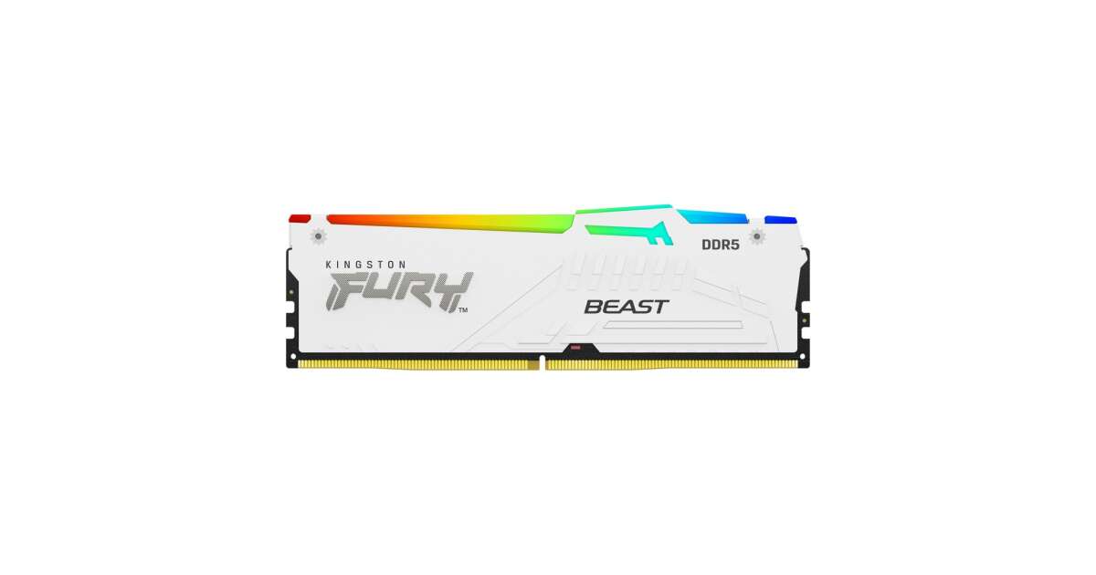 Kingston 16GB DDR5 5600MHz Fury Beast RGB White KF556C36BWEA-16 | Pepita.hu