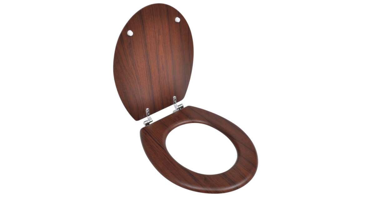 Egyszerű tervezésű barna MDF WC-ülőke | Pepita.hu