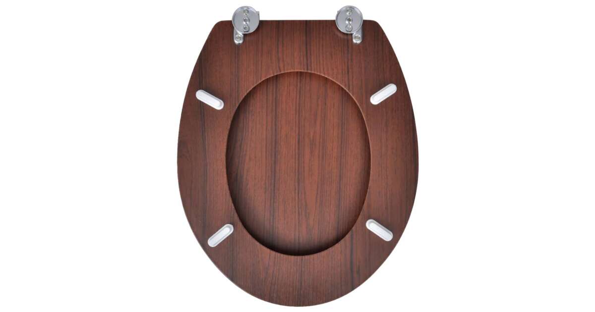 Egyszerű tervezésű barna MDF WC-ülőke | Pepita.hu