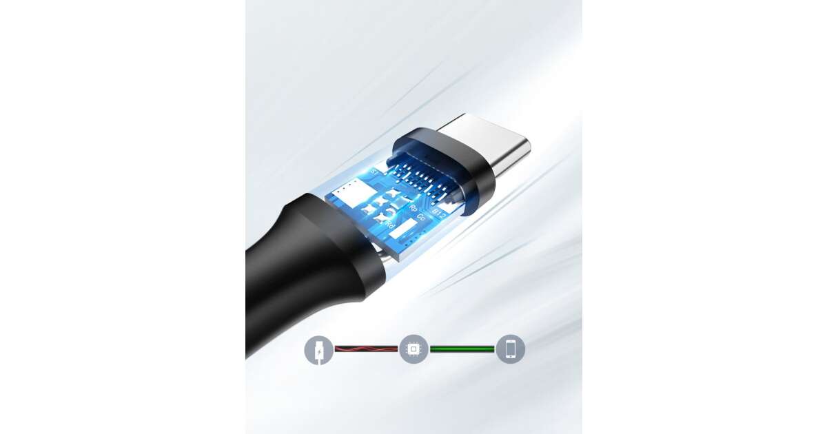 Cable usb - usb-c 2a 2m black | Pepita.com