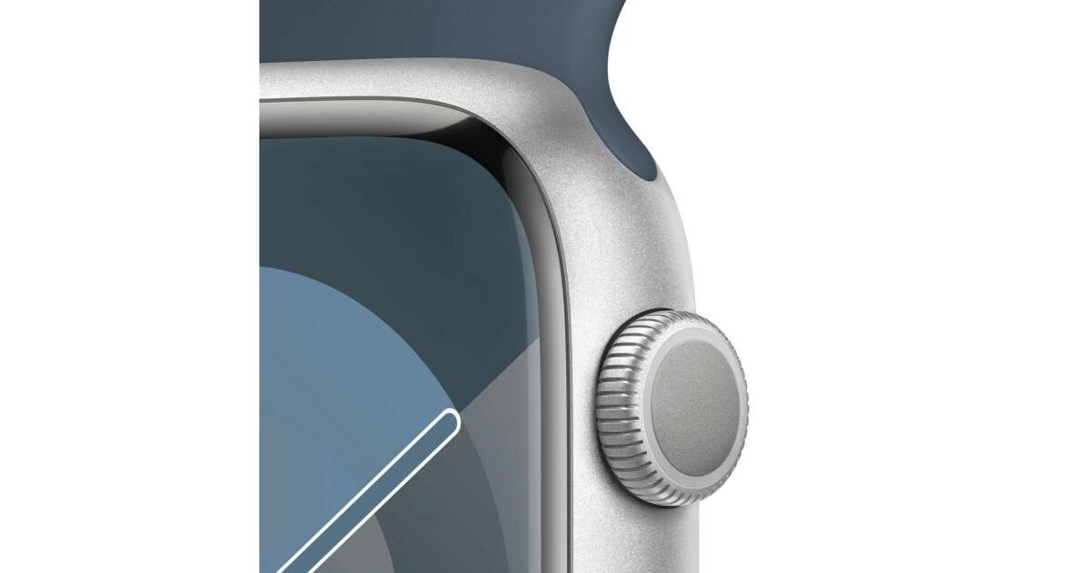 Okosóra Apple Watch Series 9 1,9" Kék Ezüst színű 45 mm | Pepita.hu