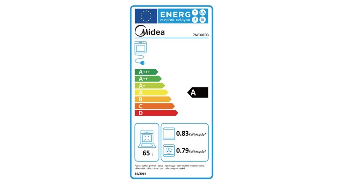 Vstavaná rúra Midea 7NP30E0B s 3-ročnou zárukou*, 12 funkcií, digitálny ...