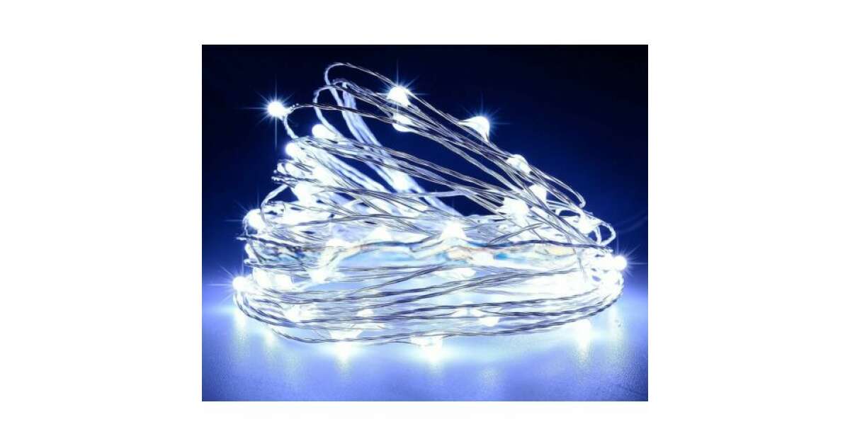 Kültéri Napelemes Micro LED-es Karácsonyi Égősor Távirányítóval 50M ...