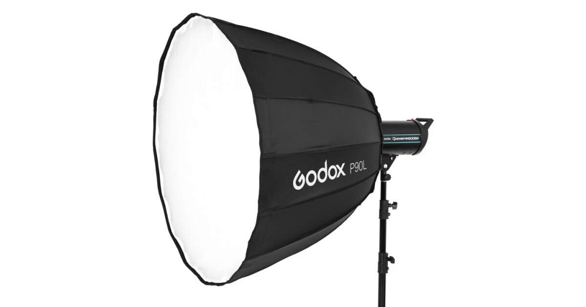 GODOX P90L Softbox Hatszögletű Ernyő Reflektor - Fekete (90cm) | Pepita.hu